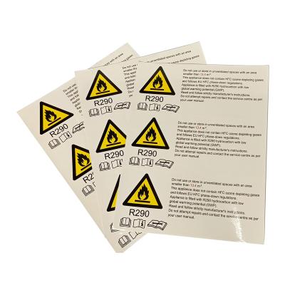 China Waterproof Safety Operation Warning Sign Sticker Labels for sale