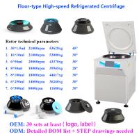 China Low Noise Refrigerated Laboratory Centrifuge 21000 RPM High RPM Centrifuge Fast Cooling for sale