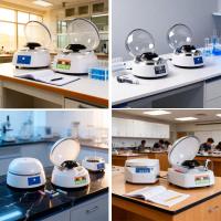 China 12000rpm Mini Centrifuge Machine Portable Laboratory Centrifuge Machines 7900xg For PCR DNA Labs for sale