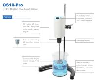 China 200RPM - 2500RPM Lab Overhead Stirrer OLED Digital Overhead Stirrer 10L 10000mPas CE for sale