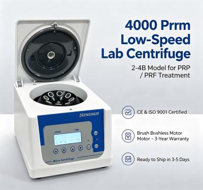 China 2-4B Benchtop Medical Centrifuge Machine Brushless 4000rpm 8x15ml/12x10ml CE for sale