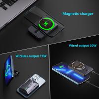 China 5000mAh Magnetic Wireless Power Bank 15W Fast Charging Portable Battery Pack for sale
