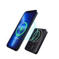 China 5000mAh Magnetic Power Bank 15W Wireless Charger Mini Portable Battery Pack for sale
