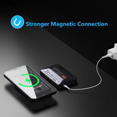 China 5000mAh Magnetic Power Bank 15W Wireless Charger Mini Portable Battery Pack for sale