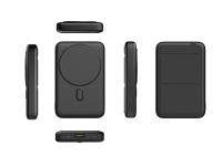 China 10000mAh Magnetic Wireless Power Bank Type C Portable Charger with Leather Holder for sale