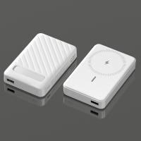 China 10000mAh Magnetic Power Bank White Portable Wireless Charger 5W 7.5W for sale