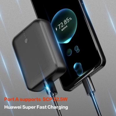 China Portable Mini Power Bank 10000mAh 21700 Fast Charging 22.5W ABS Shell for sale