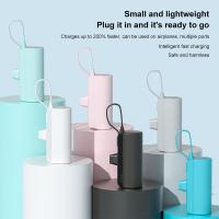 China White Tail Plug Power Bank Portable Charger 5V/2.1A Output Universal Compatibility for sale