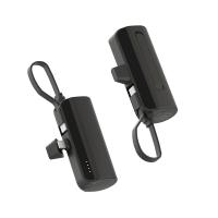 China 10000mAh 5V/2A Black Tail Plug Power Bank OEM ODM Custom Gift for sale
