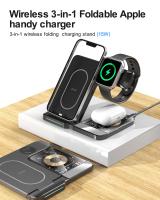 China Custom 3 in 1 Wireless Charger Fast Power Bank 10W with 1m Type-C Cable for sale