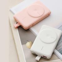 China 10000mAh Magnetic Wireless Power Bank Li-Polymer Fast Charging 20W PD Output with Stand for sale