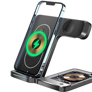 China 3 in 1 Wireless Charger 10W 7.5W 5W Type C Input for iPhone Apple Watch AirPods for sale