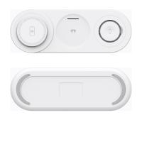 China 3 in 1 Wireless Charger Type C Input 10W 7.5W 5W Multi Color 1m Cable for Smartphone Watch Earbuds for sale