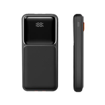 China 10000mAh Fast Charging Portable Power Bank with Built-in Lightning and Type C Cables for sale