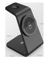 China 3 in 1 Wireless Charger 15W Fast Charging Station for iPhone Apple Watch AirPods Multi-Color for sale