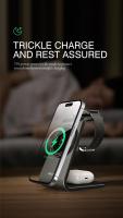 China 3 in 1 Wireless Charger 15W Fast Charging Station for Phone Watch AirPods for sale