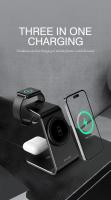 China 3 in 1 Wireless Charger 10W Fast Charging Type C Multi Color for iPhone Apple Watch AirPods for sale