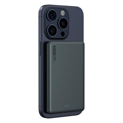 China Magnetic Wireless Power Bank 10000mAh Li-Polymer 15W Fast Charging with Magnetic Adsorption for sale