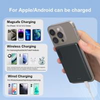 China Magnetic Wireless Power Bank 10000mAh Li-Polymer 15W Fast Charging with Magnetic Adsorption for sale