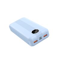 China Portable 10000mAh PD Power Bank 20W Fast Charging ABS PC Blue White for sale