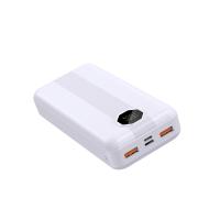 China Amjor 10000mAh PD 22.5W Power Bank Portable Fast Charger with Micro Input ABS PC Blue White for sale