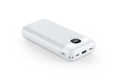 China 22.5W Fast Charge Power Bank 10000mAh Portable Micro USB PD 20W Blue White for sale