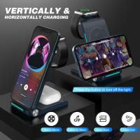 China AMJOR AJ-B30 3 In 1 Wireless Charger Power Bank 10W 7.5W 5W ABS PC for sale