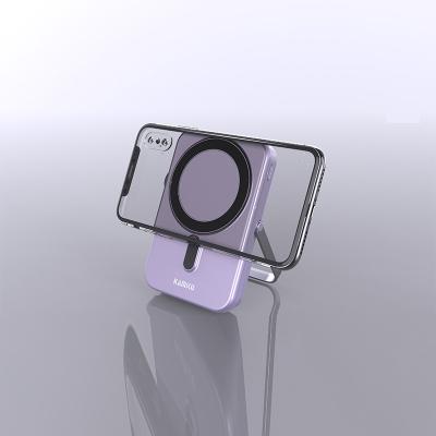 China Magnetic Wireless Power Bank 10000mAh Aluminum Alloy Type C Input Li Polymer Battery for sale