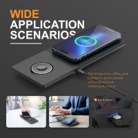 China 3 In 1 Wireless Charging Station 15W Fast Charger ABS PC Multi Color Qi Charger for sale