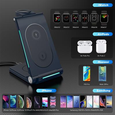 China AMJOR AJ-B35 3 in 1 Wireless Charger Power Bank 150g Magnetic Portable for iPhone Apple Watch AirPods for sale