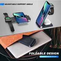 China Lightweight 3 In 1 Wireless Charger With 2-8mm Charging Distance Type C Interface for sale