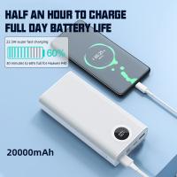 China Fast Charge Power Bank 22.5W 10000mAh Portable Charger Blue White for sale