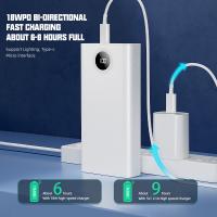 China PD 20W 22.5W 10000mAh Portable Power Bank ABS PC Blue White Fast Charging for sale