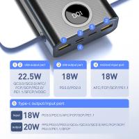 China PD 20W 22.5W 10000mAh Portable Power Bank ABS PC Blue White Fast Charging for sale