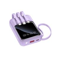China Amjor AJ-S8PL 20W Built In Cable Power Bank 10000mAh with LED Indicator for sale
