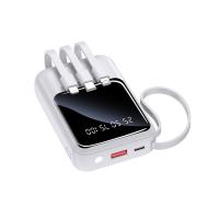 China Outdoor Portable Power Bank 22.5W PD with Built-in Cable LED Indicators 10000mAh for sale