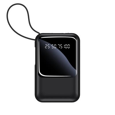 China Fast Charging 22.5W Power Bank with Built-in Type C Cable 10000mAh Portable for sale