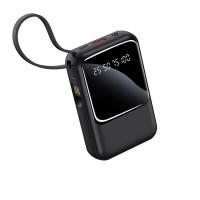 China Fast Charging 22.5W Power Bank with Built-in Type C Cable 10000mAh Portable for sale
