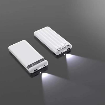 China Universal Outdoor Power Bank 10000mAh with Built-in Cable and Lightning Output 5V/2.4A for sale