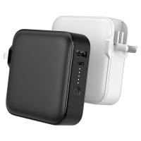 China 10000mAh Wall Plug Powerbank PD22.5W Output Li-Polymer Portable Charger with LED Indicator for sale