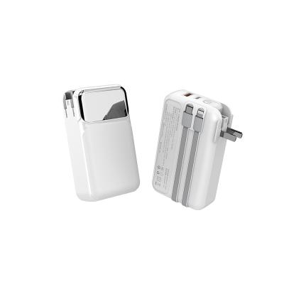 China Amjor AJ-S8PL Portable Power Bank 22.5W PD Built-in Cable Fast Charging 10000mAh Outdoor for sale