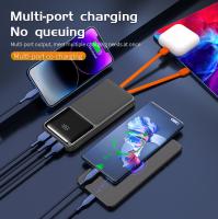 China 10000mAh 22.5W Portable Battery with Built-in Cable for Outdoor Use for sale