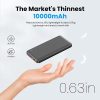 China Amjor 10000mAh USB-C Power Bank Portable Charger 3 Ports Fast Charging for sale