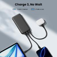 China Amjor 10000mAh USB-C Power Bank Portable Charger 3 Ports Fast Charging for sale
