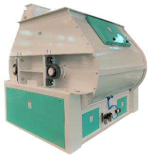 China Stainless Steel Double Shaft Paddle Mixer Animal Feed Mixer Machine 200-5000kg/H For Livestock Poultry Feed for sale