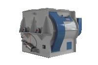 China Twin-Shaft Paddle Mixer Animal Feed Mixer Machine 1000kg/P For Livestock Feed Line for sale