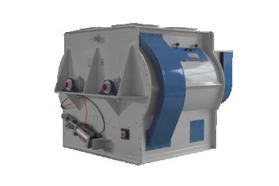 China Twin-Shaft Paddle Mixer Animal Feed Mixer Machine 1000kg/P For Livestock Feed Line for sale