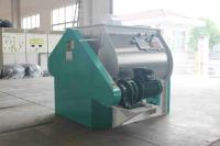 China 250kg/P Stainless steel mixer Double-Shaft Paddle Mixer Animal Feed Mixer Machine For Poultry Feed Line for sale