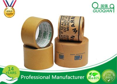 China Custom Reinforced Kraft Tape , Kraft Gummed Paper Tape Hot Met Adhesive for sale