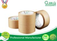 China Custom Reinforced Kraft Tape , Kraft Gummed Paper Tape Hot Met Adhesive for sale